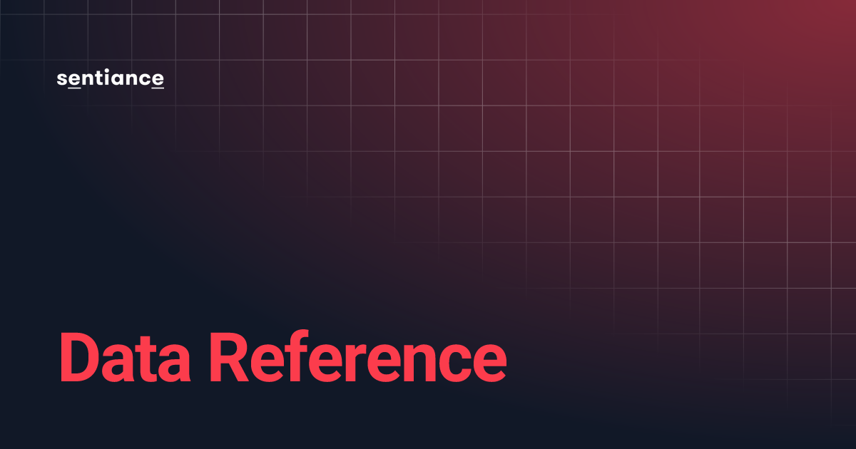 Data Reference | Sentiance - Legacy